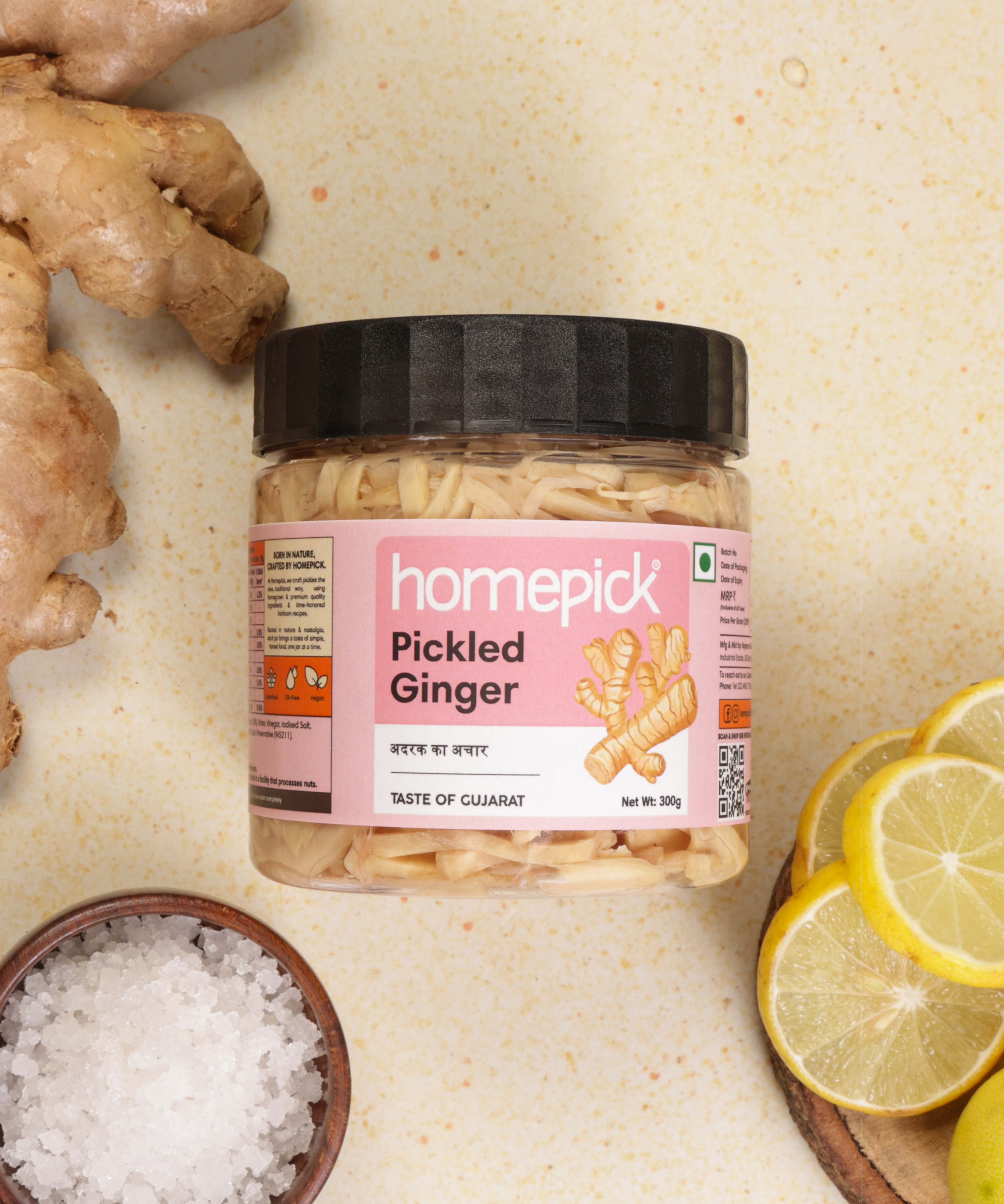 Buy Pickled Ginger Online | Handcrafted Indian Ginger Pickle – Homepick